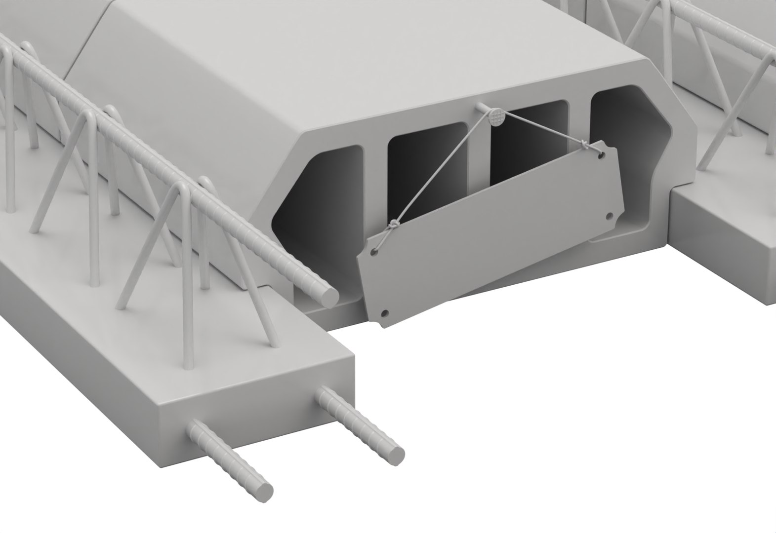 3D Concrete Floor Slab Block System - TurboSquid 2168735
