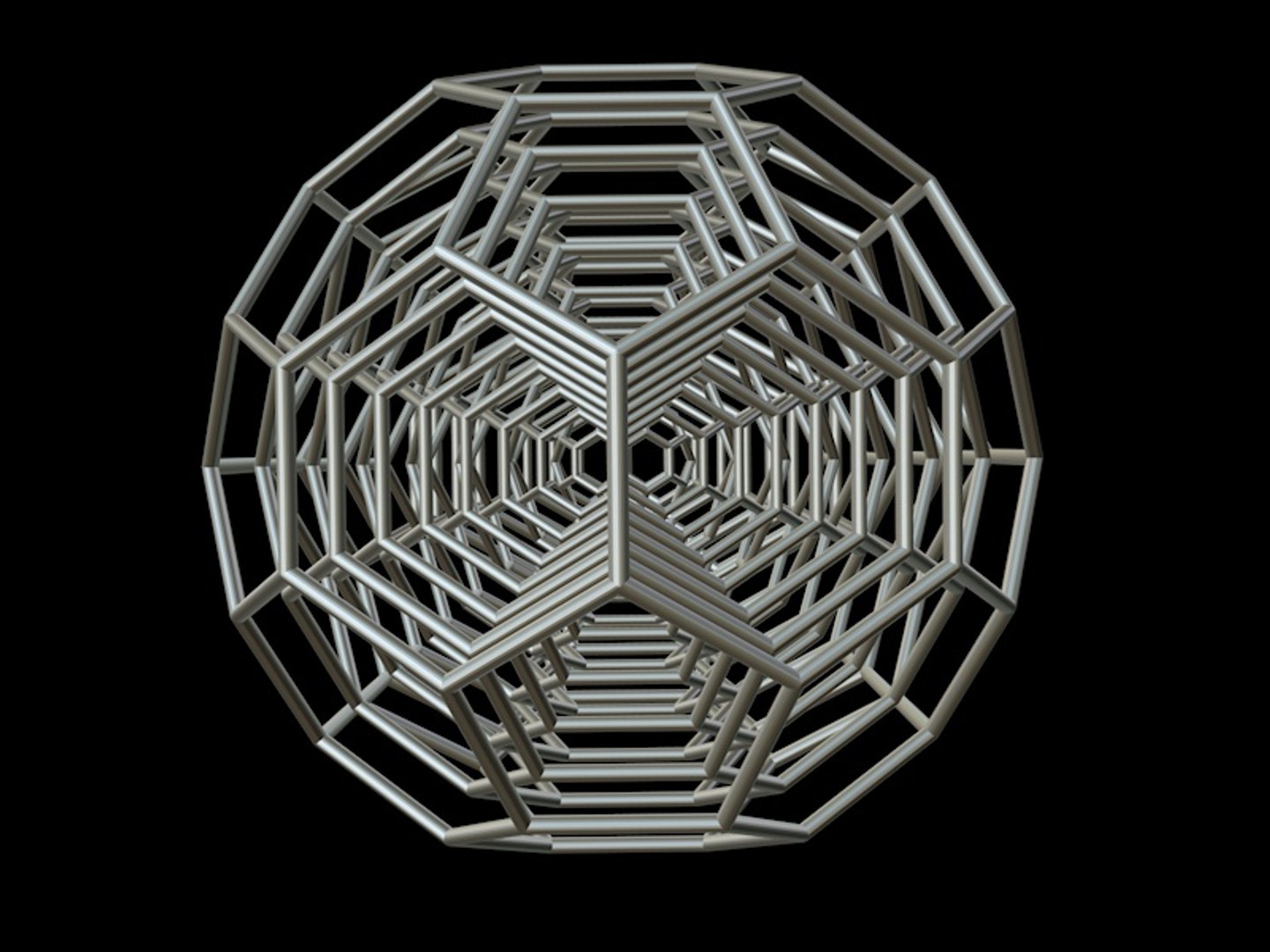 3d 0010 8-grid Truncated Icosahedron Model