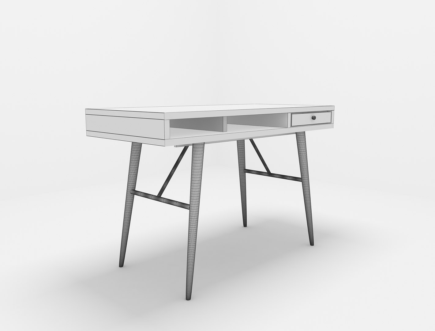 3D Minimalist Study Desk Model - TurboSquid 1784510