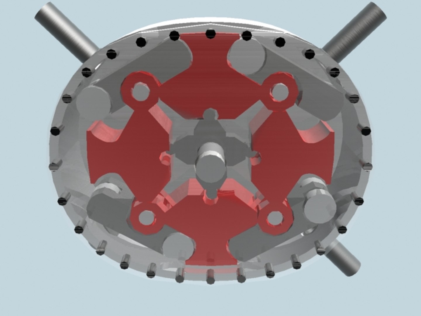 Quasiturbine Engine 3d Model