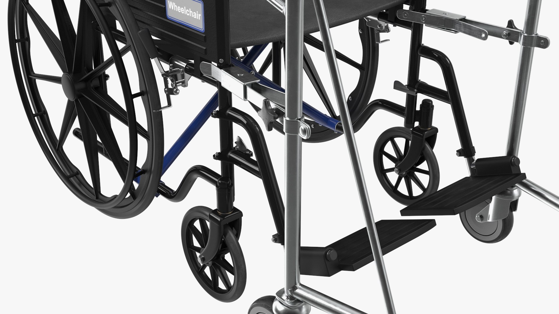 Wheelchair with Disabled Persons Shopping Cart model - TurboSquid 2061478