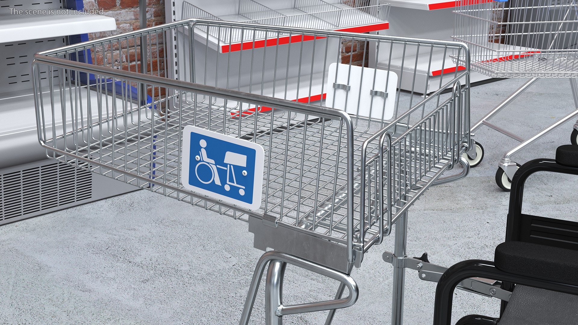 Wheelchair With Disabled Persons Shopping Cart Model - TurboSquid 2061478