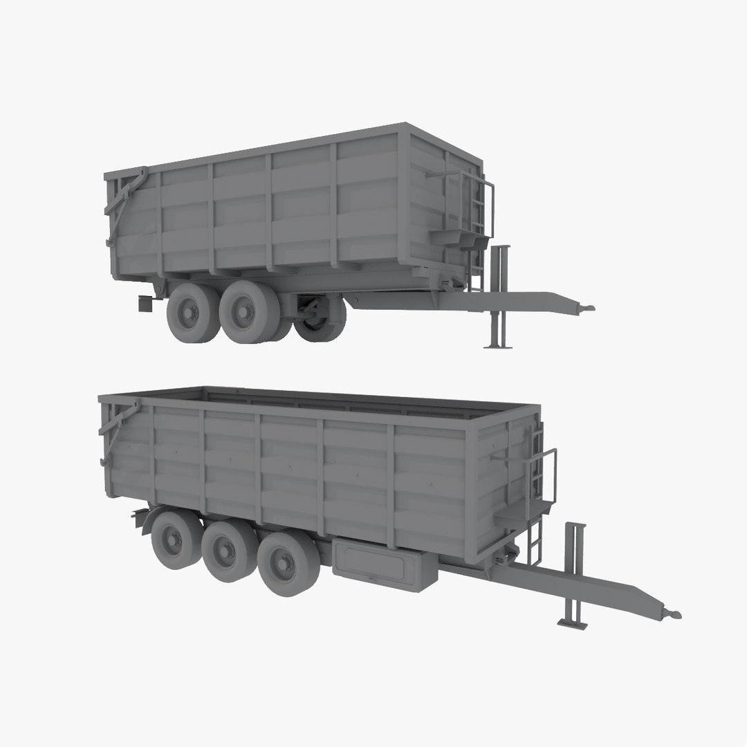 3D Tractor grain trailers - TurboSquid 1797188