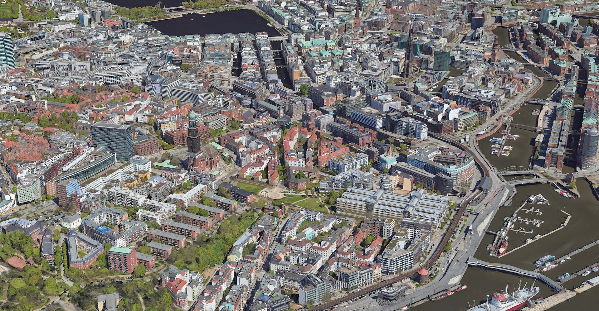 3D Hamburg Downtown Model - TurboSquid 2133262