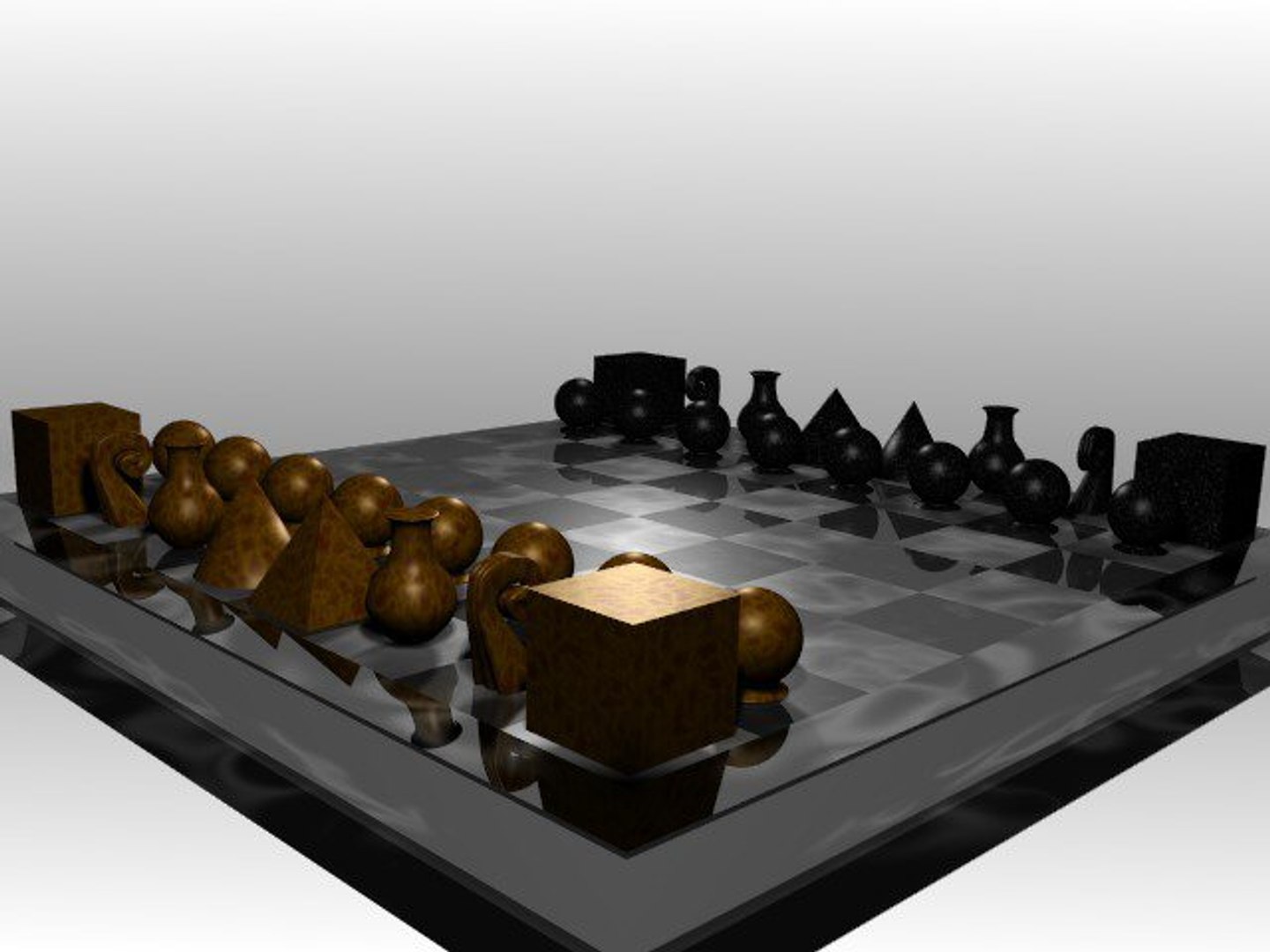Free Chess Set 3d Model