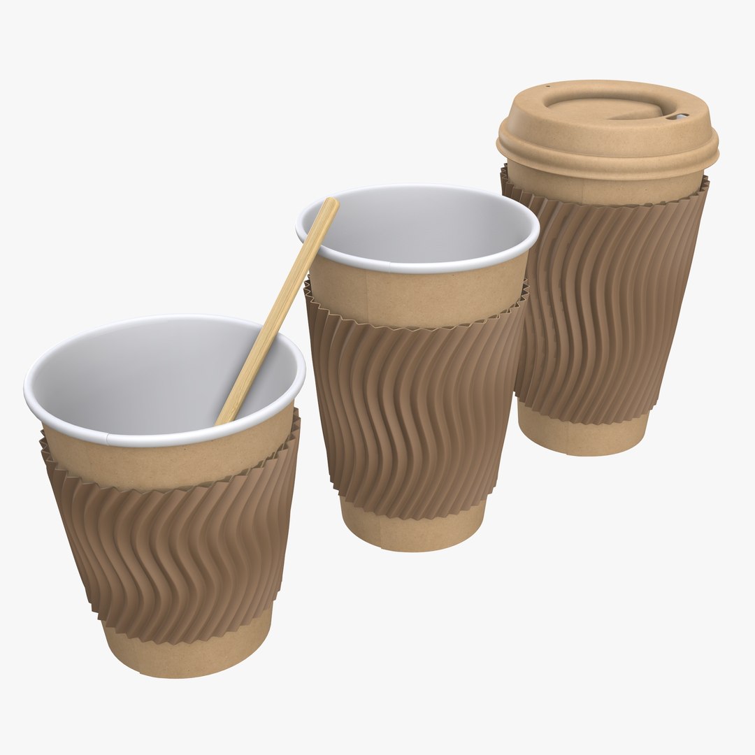Cup coffee paper 3D model - TurboSquid 1512667
