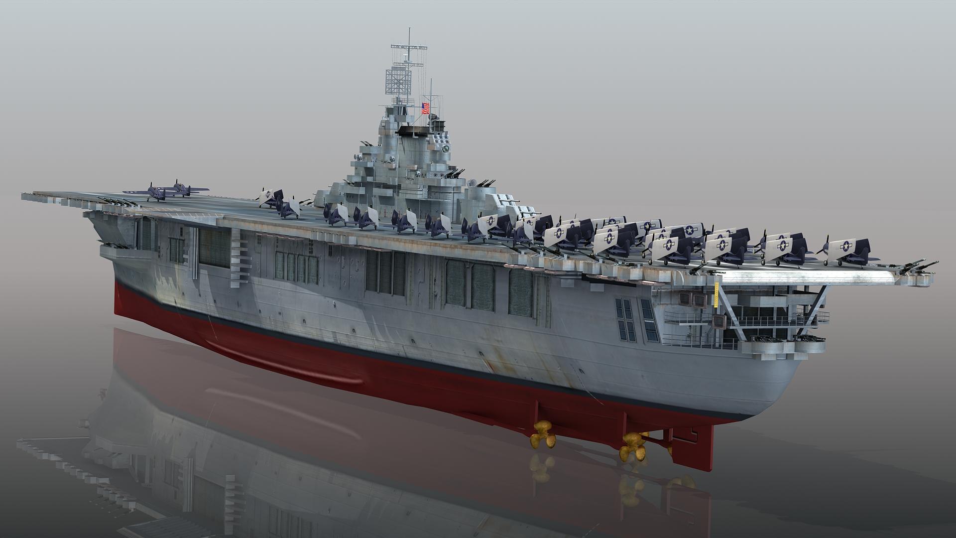 3D Model Uss Randolph Cv-15 1944-1945 - TurboSquid 1489583