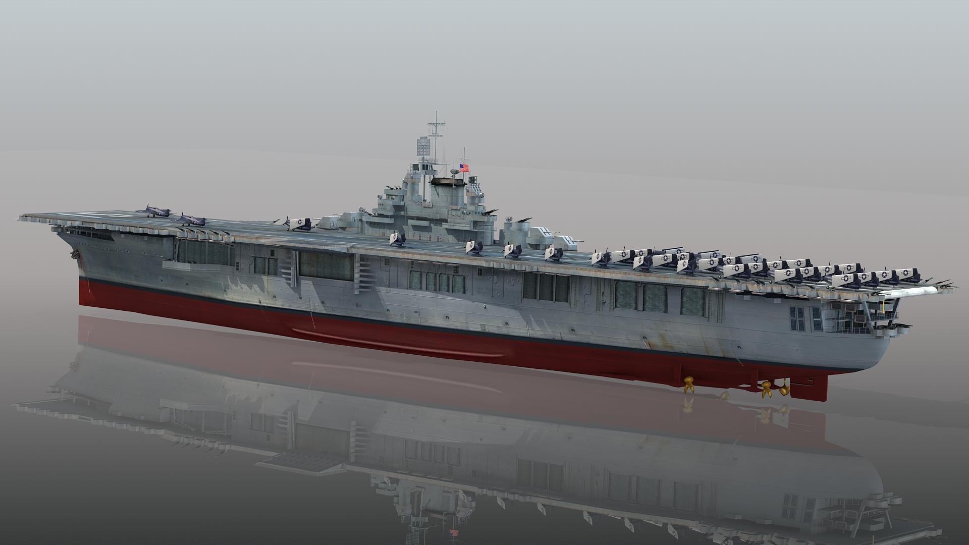 3D Model Uss Randolph Cv-15 1944-1945 - TurboSquid 1489583