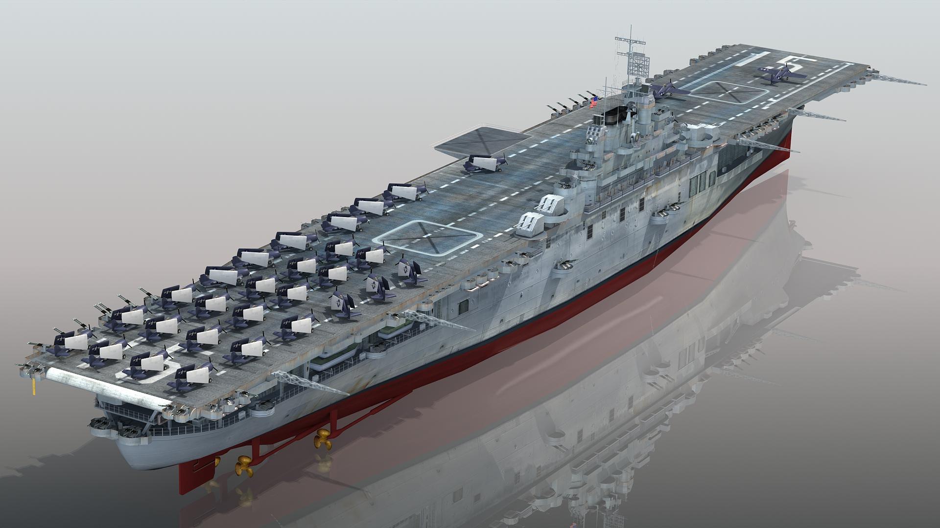 3D Model Uss Randolph Cv-15 1944-1945 - TurboSquid 1489583
