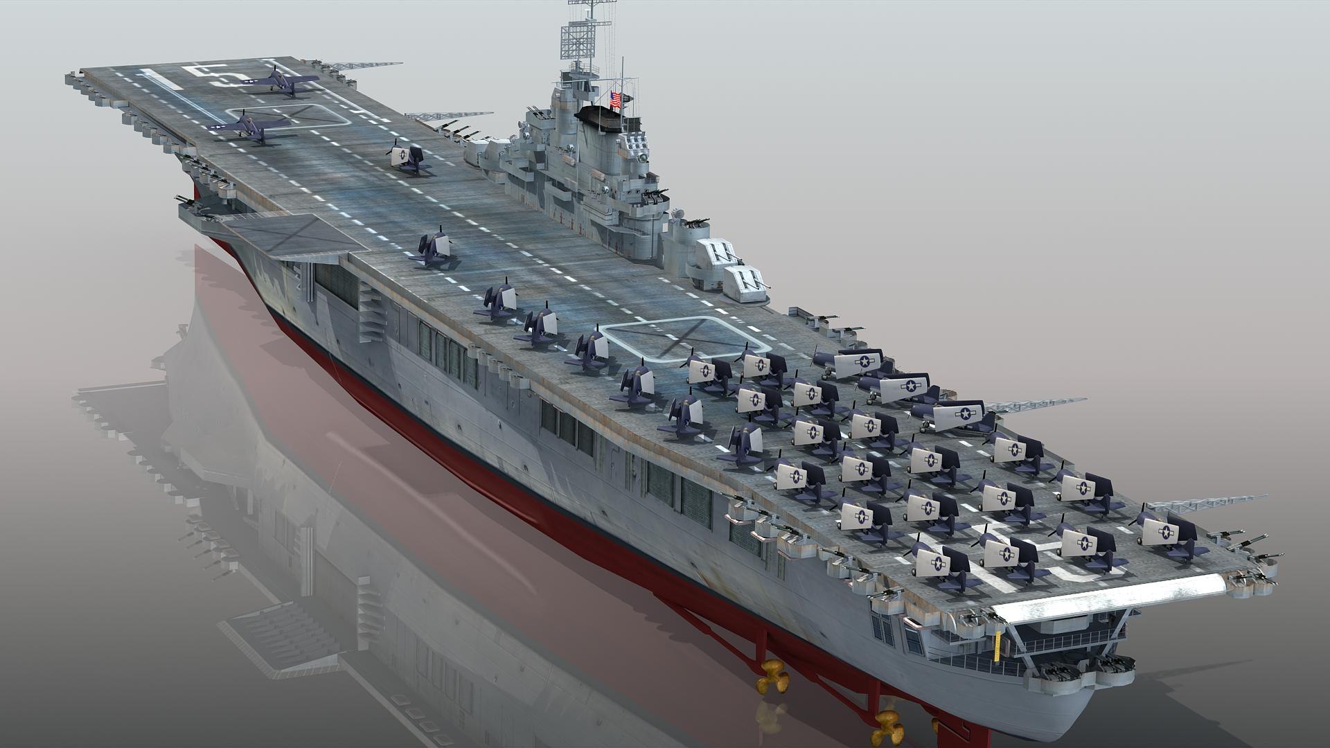 3D Model Uss Randolph Cv-15 1944-1945 - TurboSquid 1489583