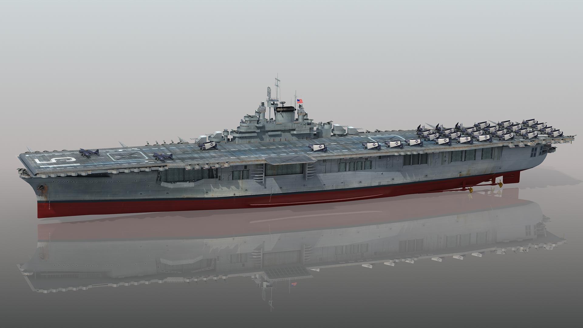 3D Model Uss Randolph Cv-15 1944-1945 - TurboSquid 1489583