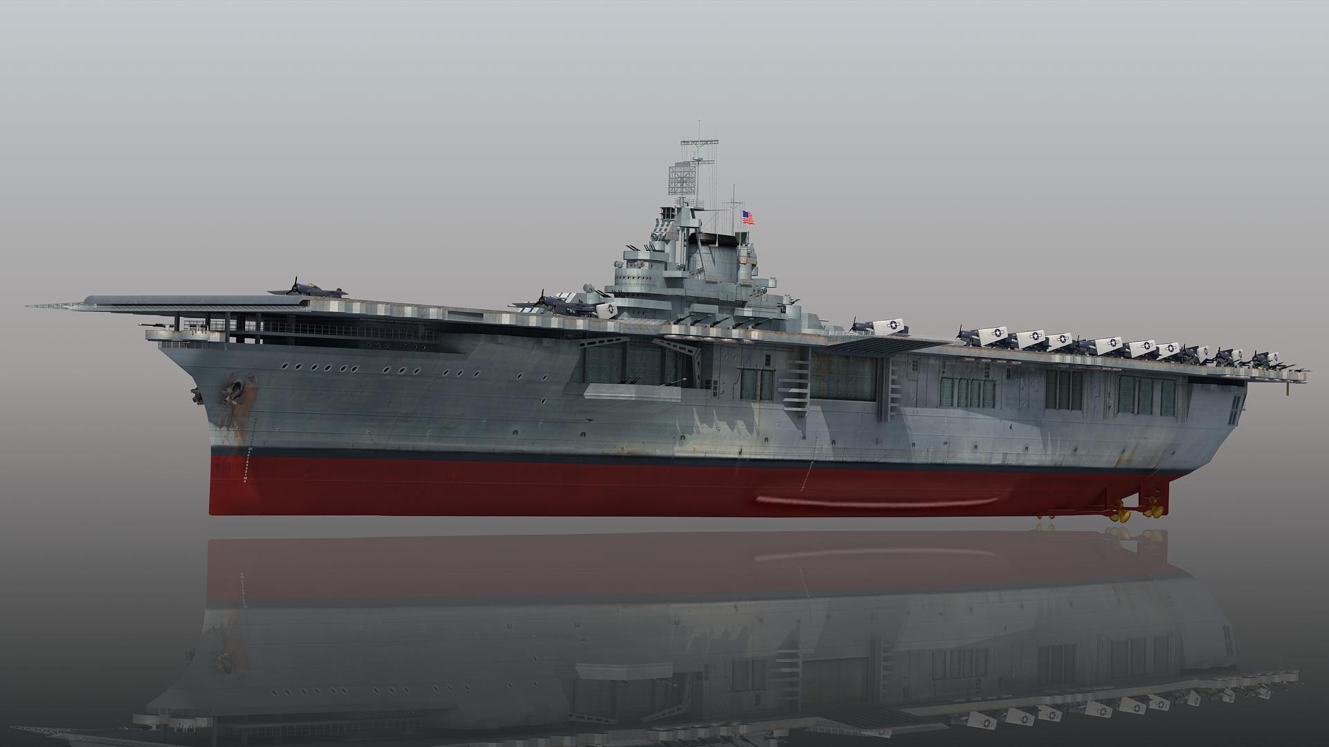 3D Model Uss Randolph Cv-15 1944-1945 - TurboSquid 1489583