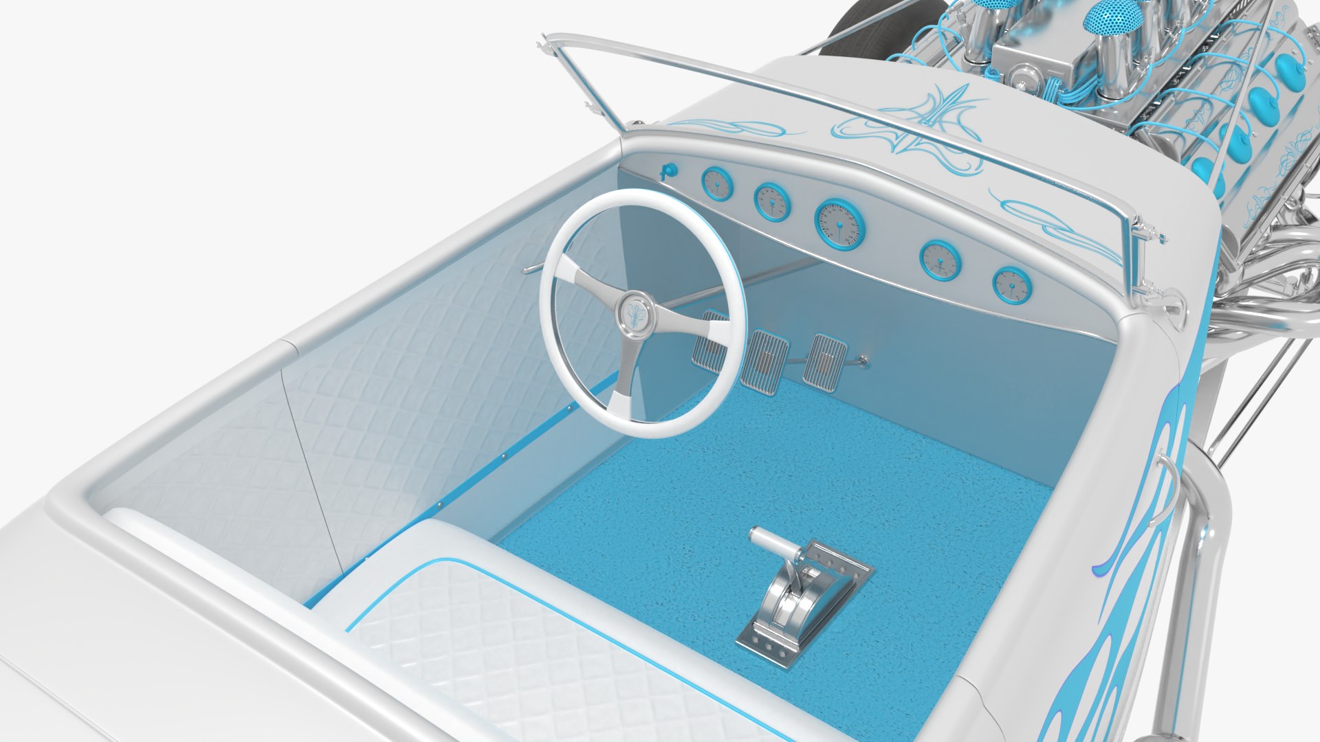 3D Hot Rod White - TurboSquid 2249416