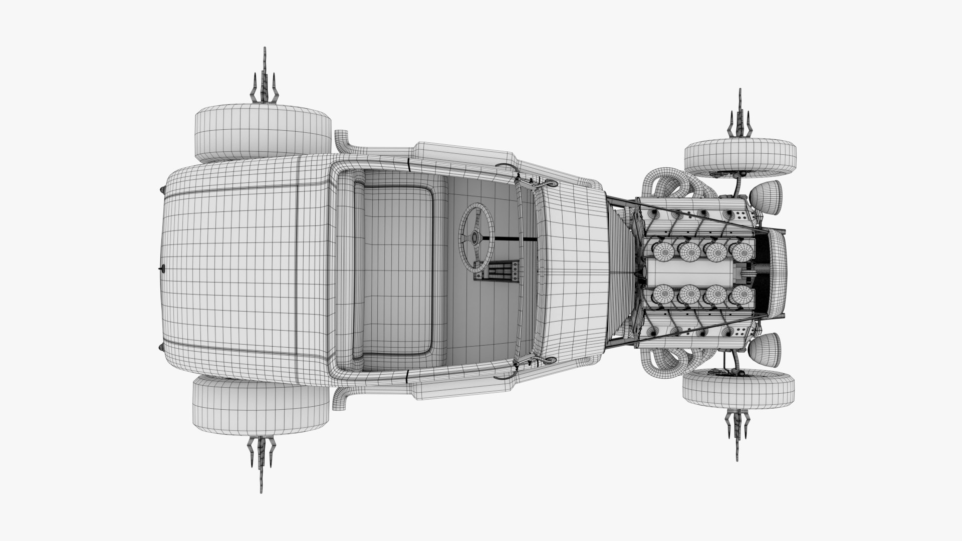 3D Hot Rod White - TurboSquid 2249416
