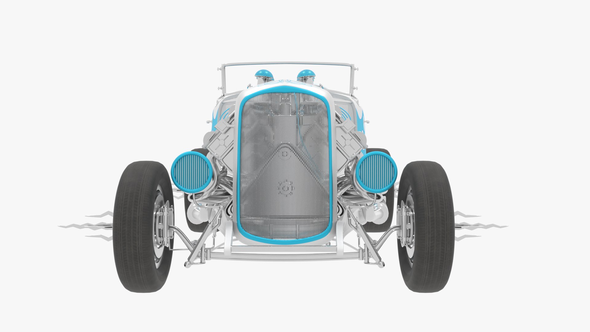 3D Hot Rod White - TurboSquid 2249416