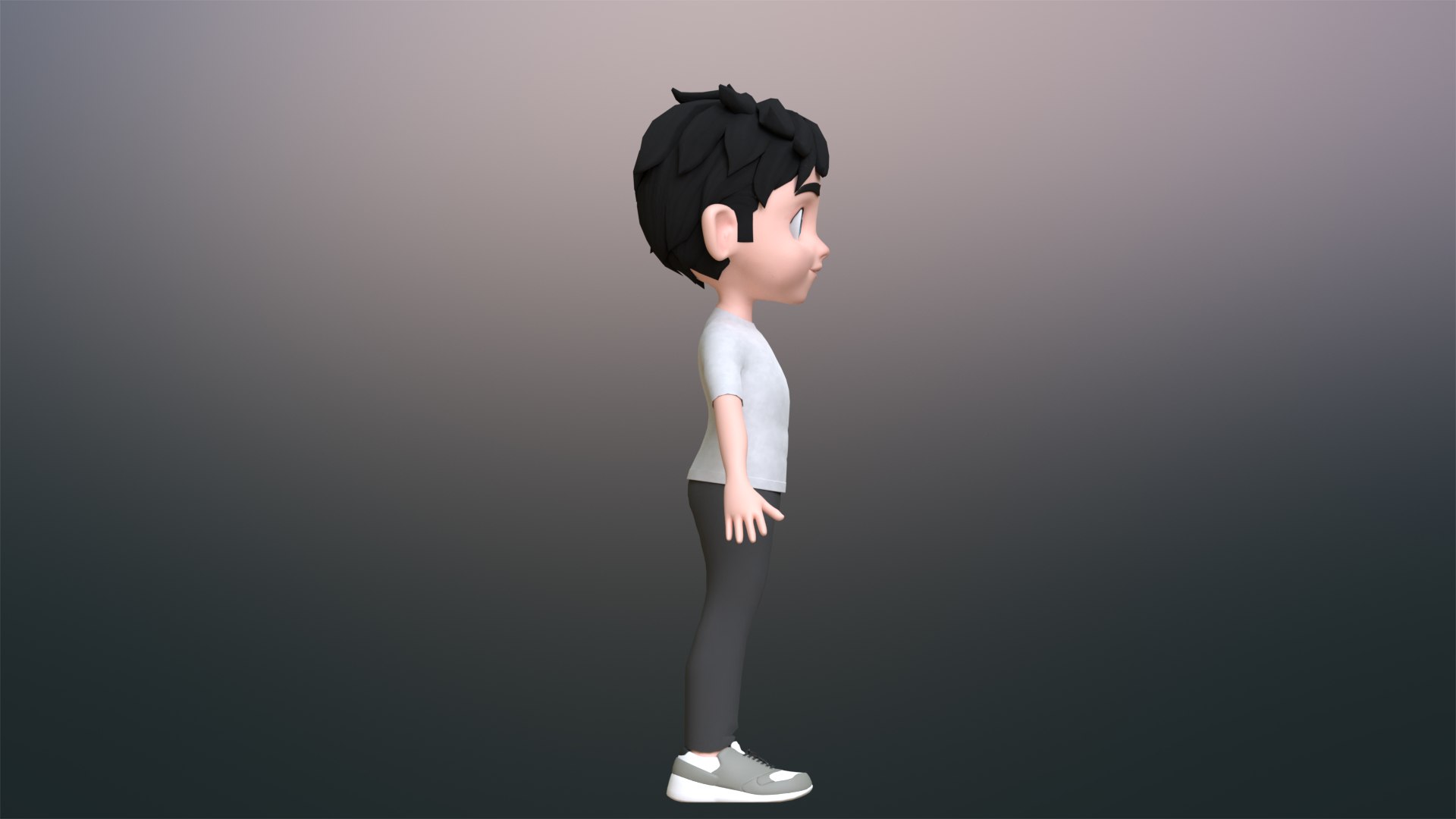 Cartoon Teen Boy Character 1 3D - TurboSquid 2127087