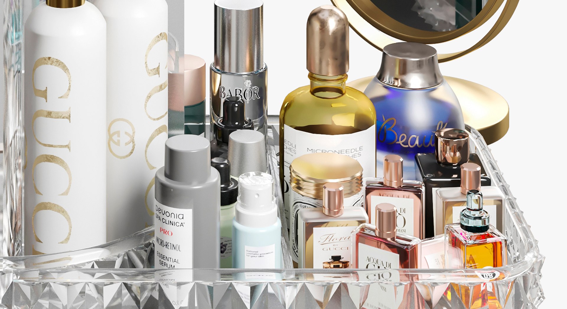 3D Big set of cosmetics for bathroom or beauty salon model - TurboSquid ...