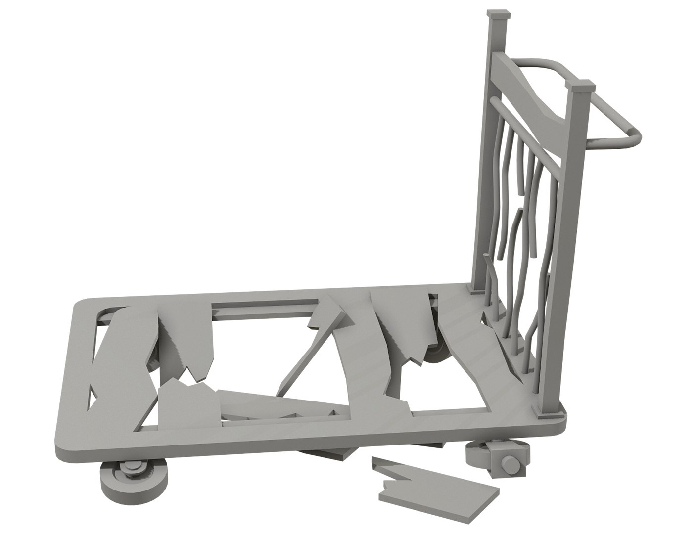 3D Broken Cart Model - TurboSquid 2301921