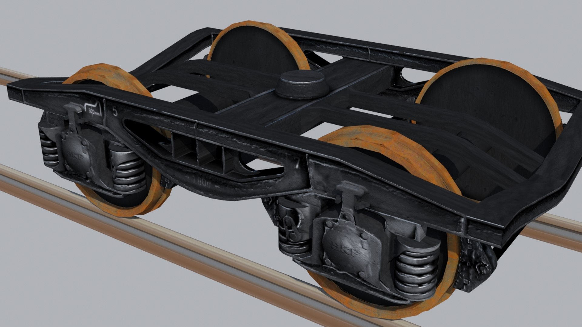 3d Bogie Y25 Bogey Cargo Model