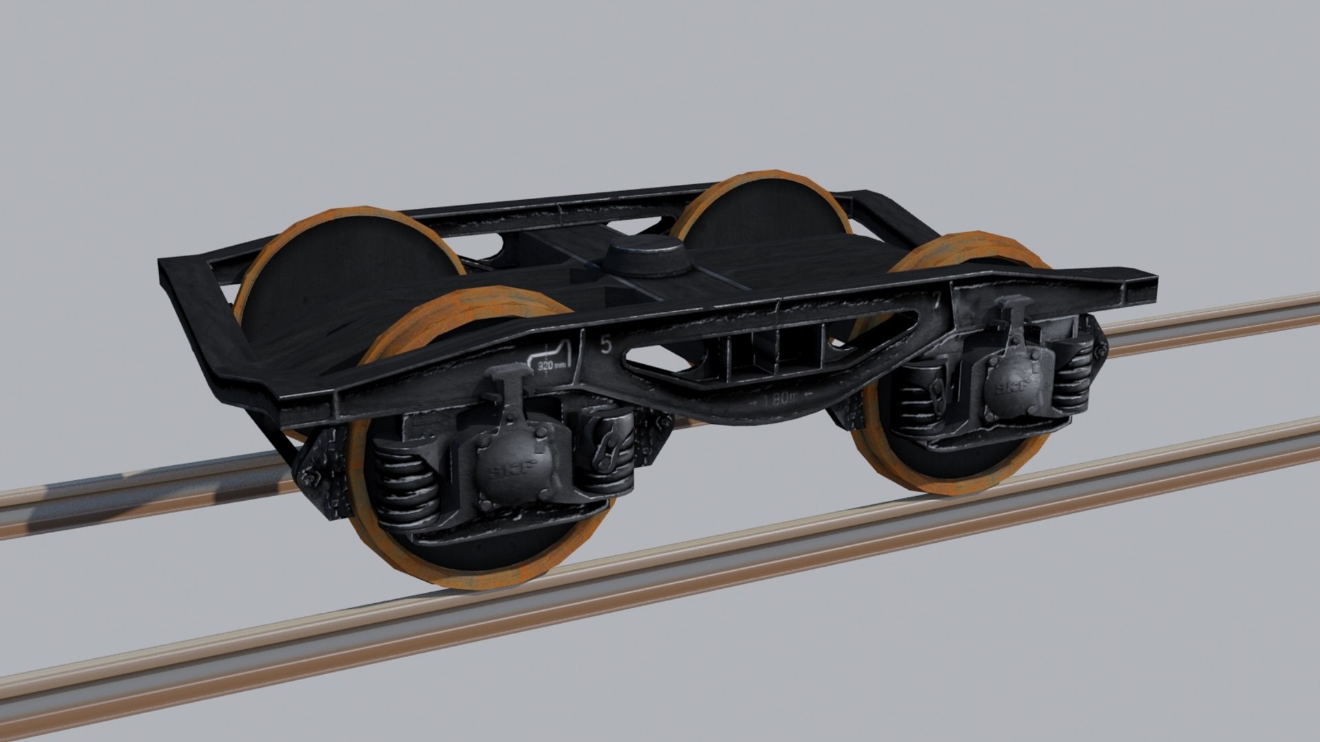 3d Bogie Y25 Bogey Cargo Model