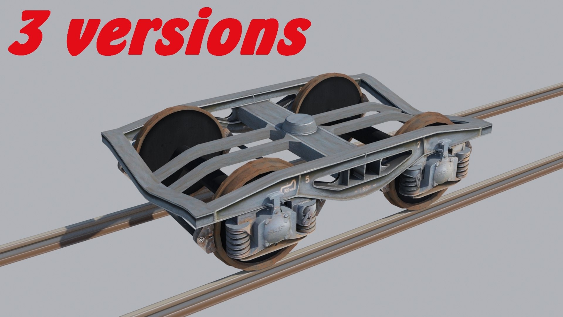 3d Bogie Y25 Bogey Cargo Model