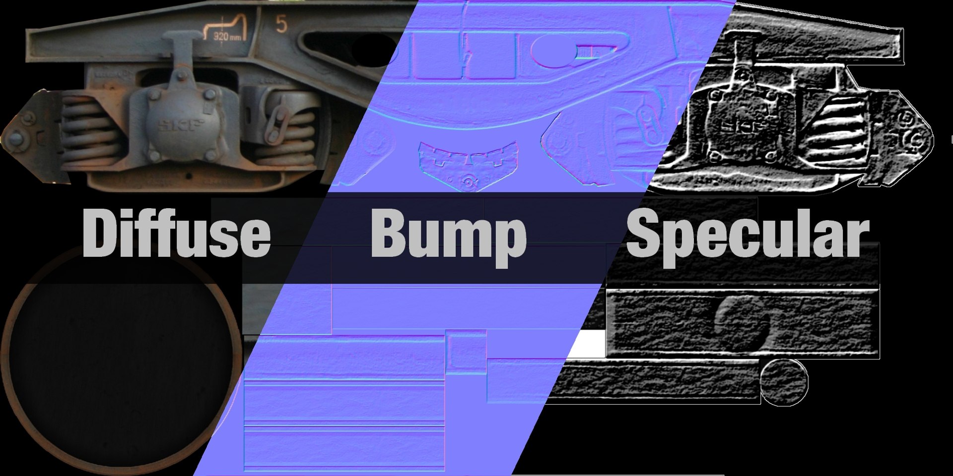 3d Bogie Y25 Bogey Cargo Model