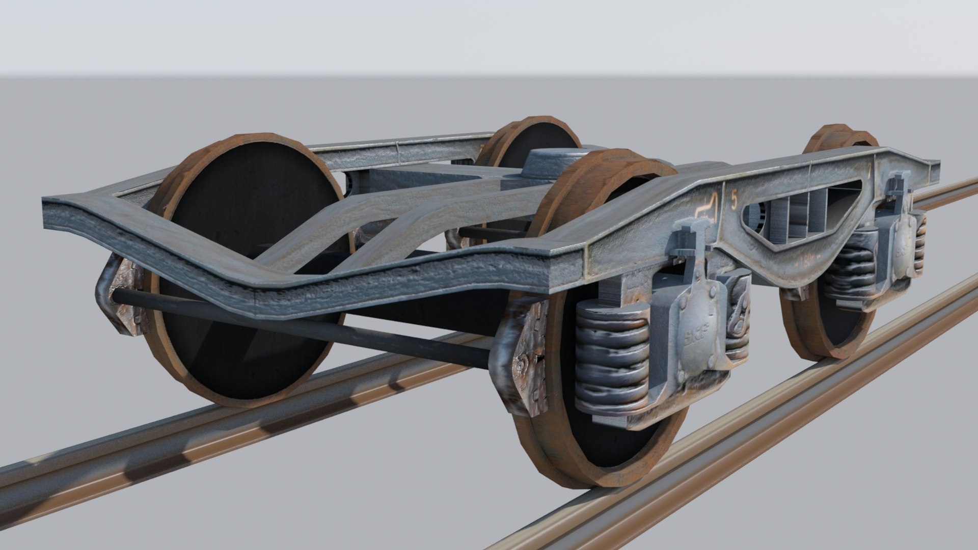 3d Bogie Y25 Bogey Cargo Model