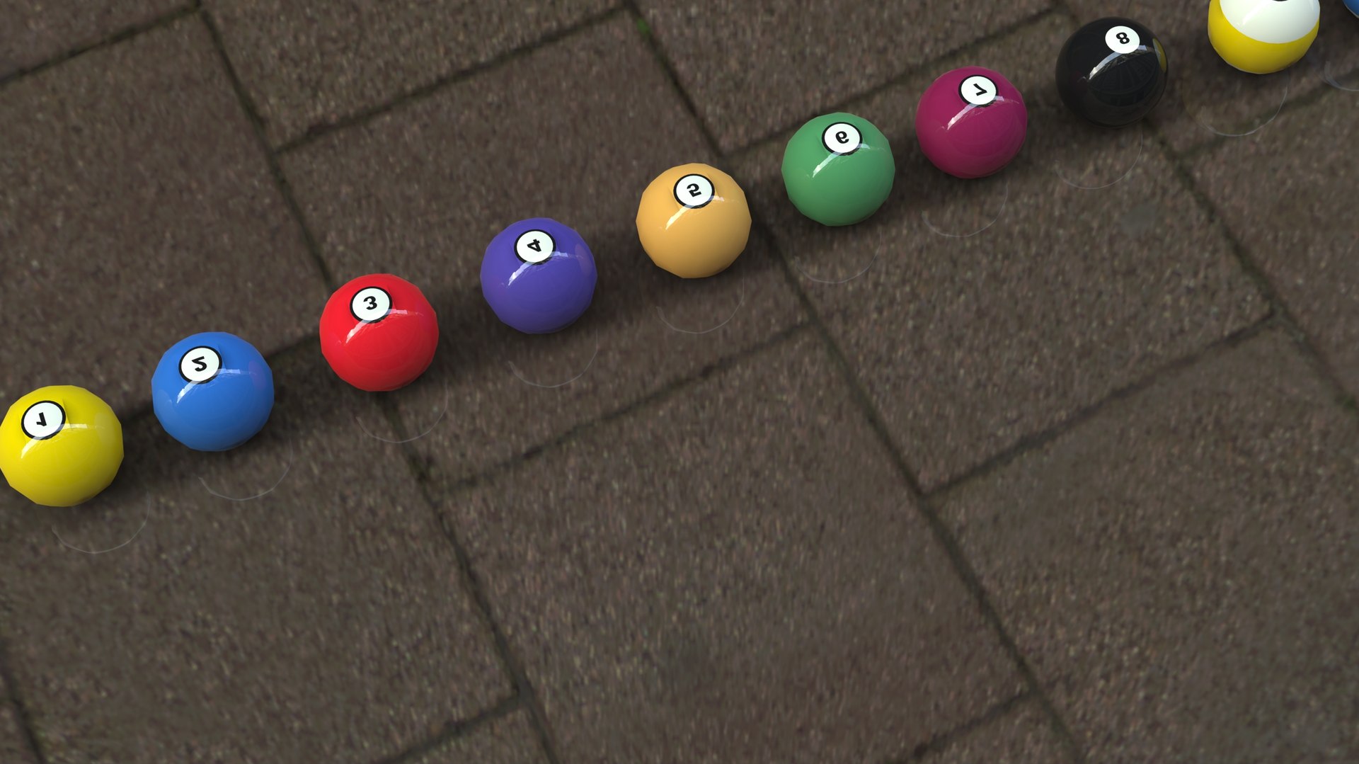 3D American Pool Balls - TurboSquid 2100791