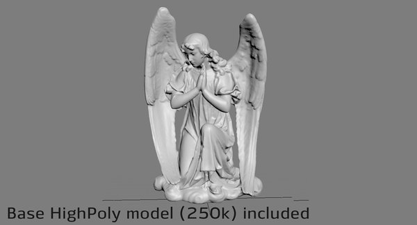 modelo 3d Ángel en la rodilla - TurboSquid 1499980