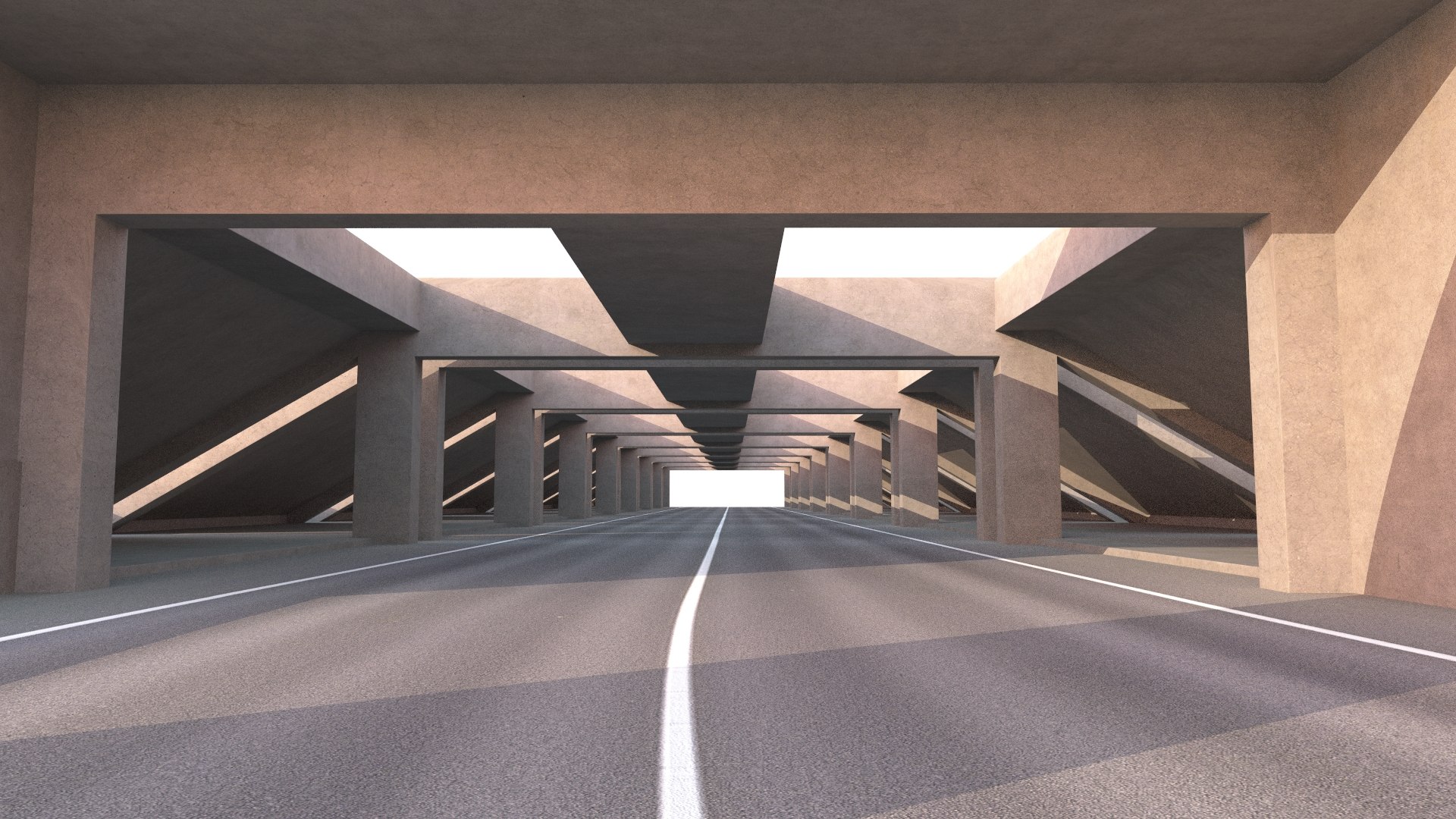 3D Model Sci-fi Car Tunnel - TurboSquid 1490005