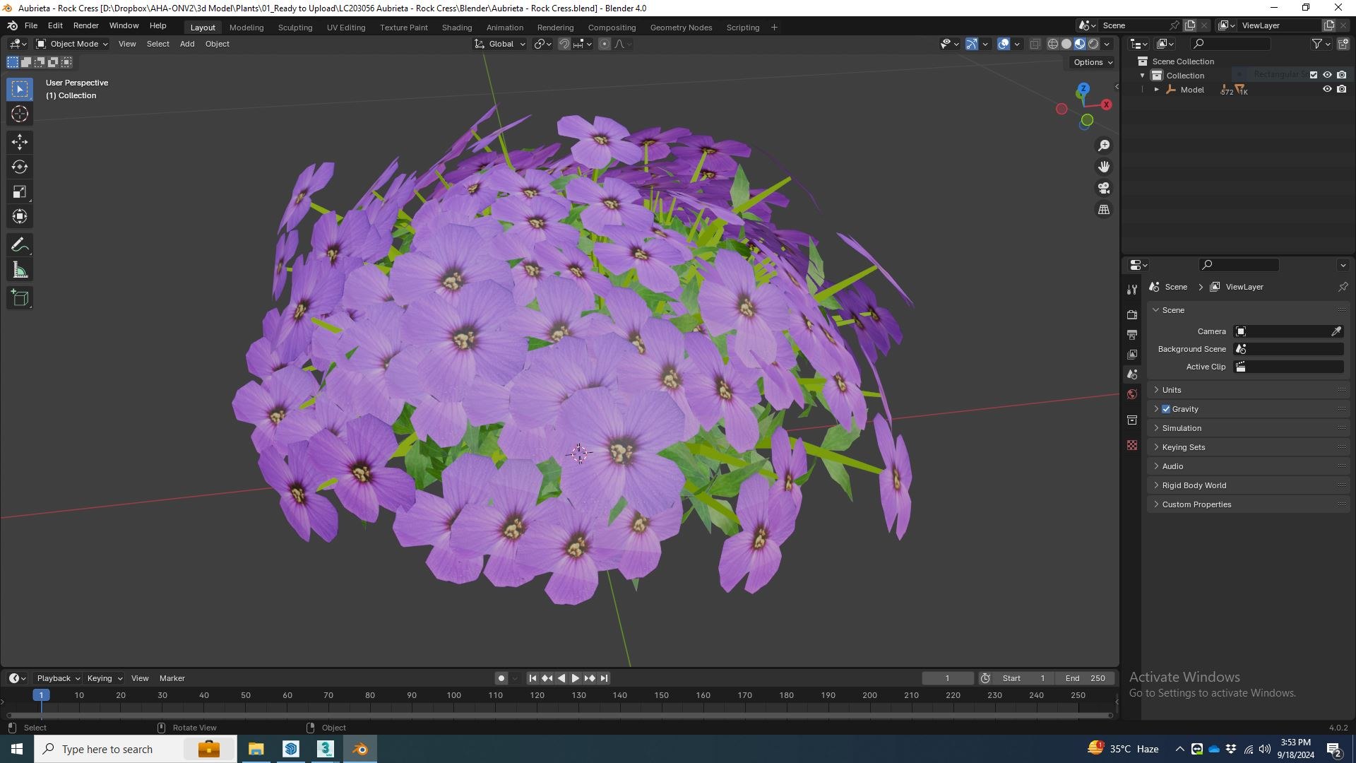 Aubrieta - Rock Cress 3D Model - TurboSquid 2287293