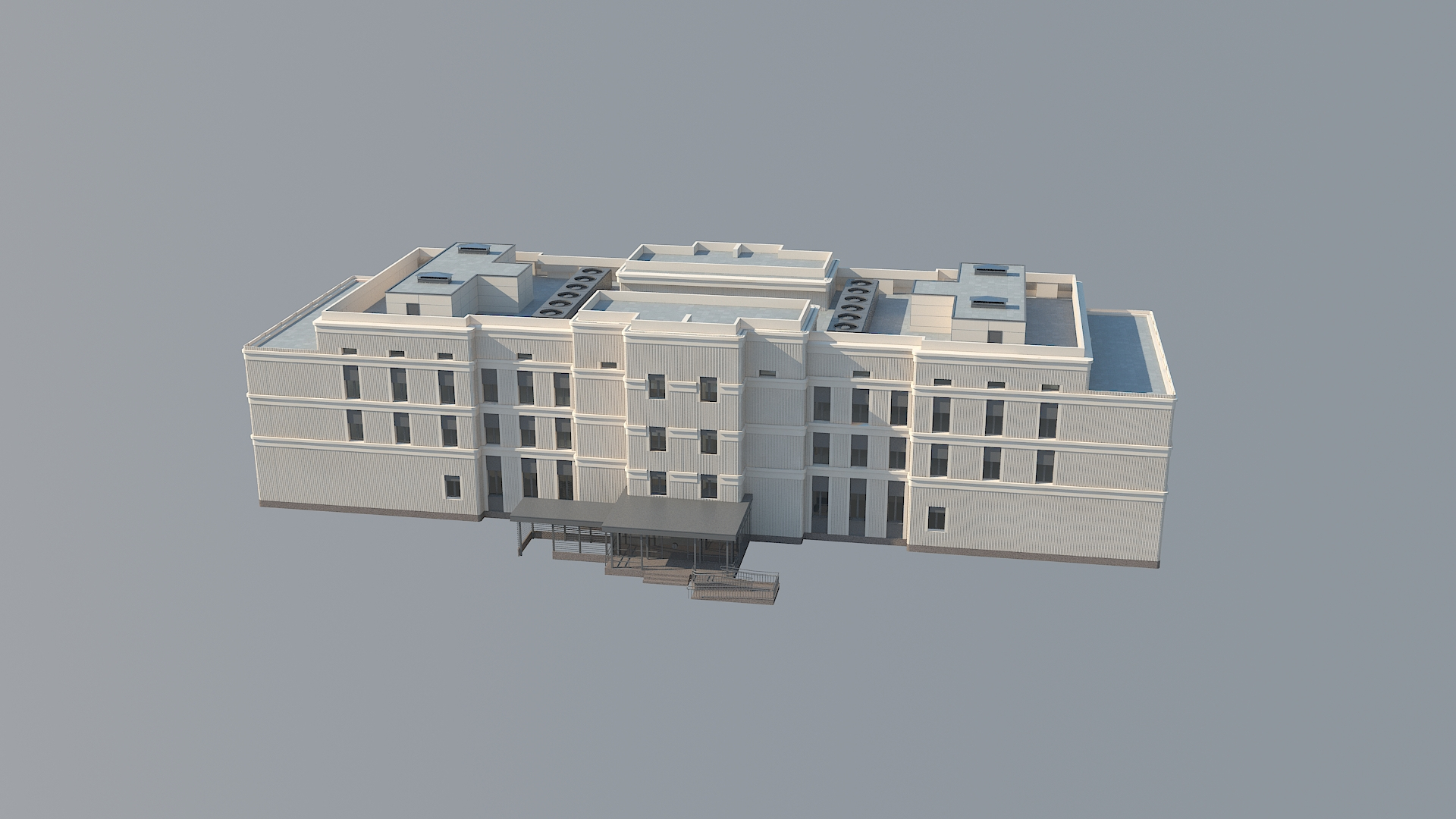 Hospital Building 3D Model - TurboSquid 1627855