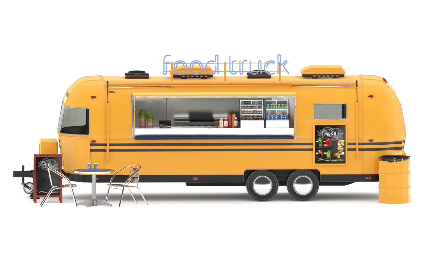 Food Truck 3D Model - TurboSquid 1783296