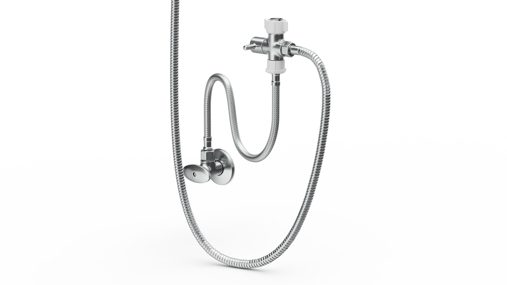 3D Toilet Tank Mounted Black Handheld Bidet Sprayer Model - TurboSquid ...