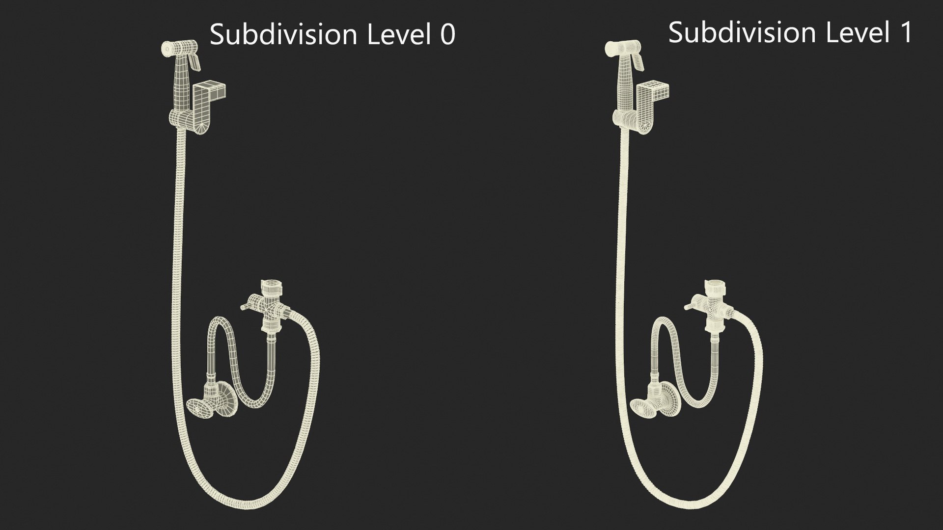 3D Toilet Tank Mounted Black Handheld Bidet Sprayer Model - TurboSquid ...