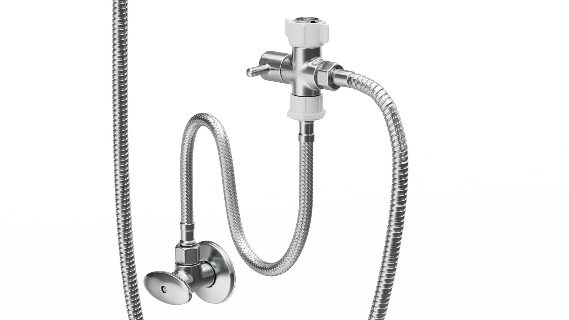 3D Toilet Tank Mounted Black Handheld Bidet Sprayer Model - TurboSquid ...