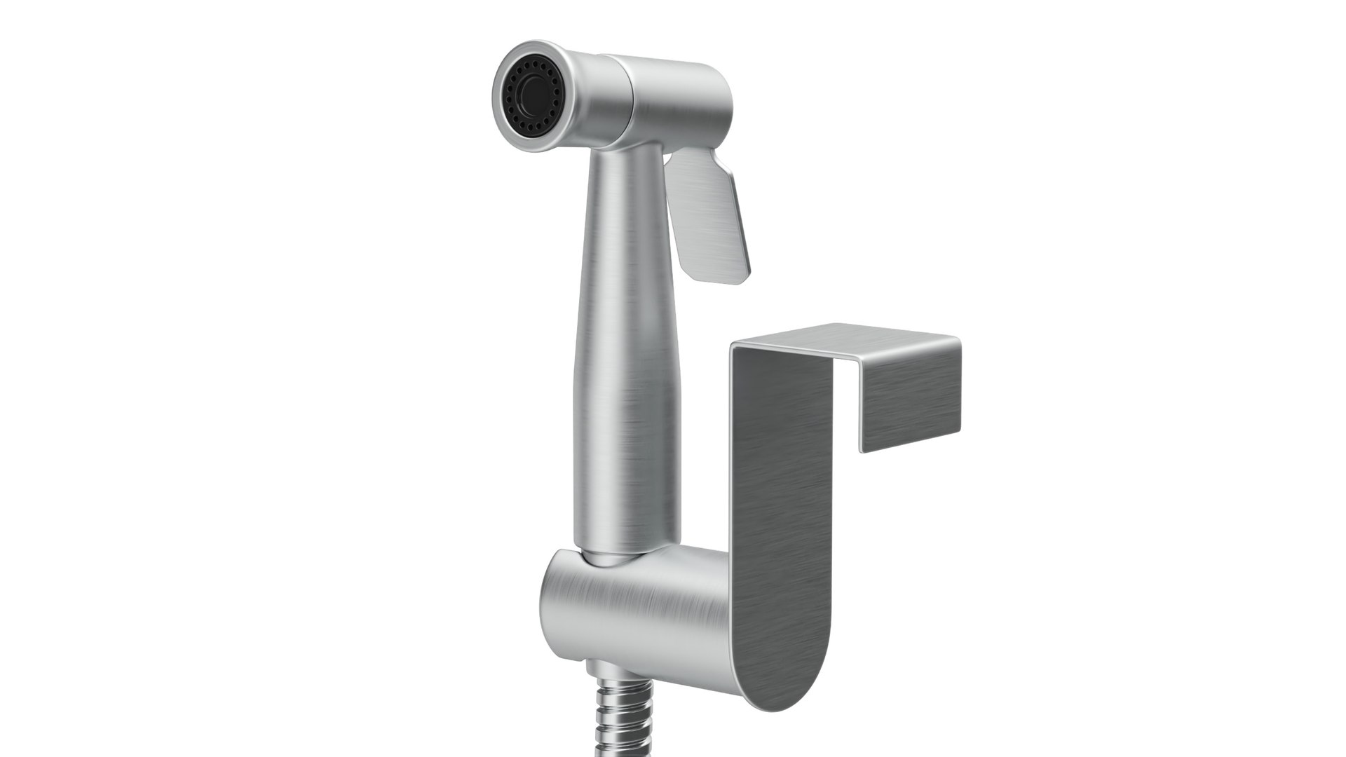 3D Toilet Tank Mounted Black Handheld Bidet Sprayer Model - TurboSquid ...