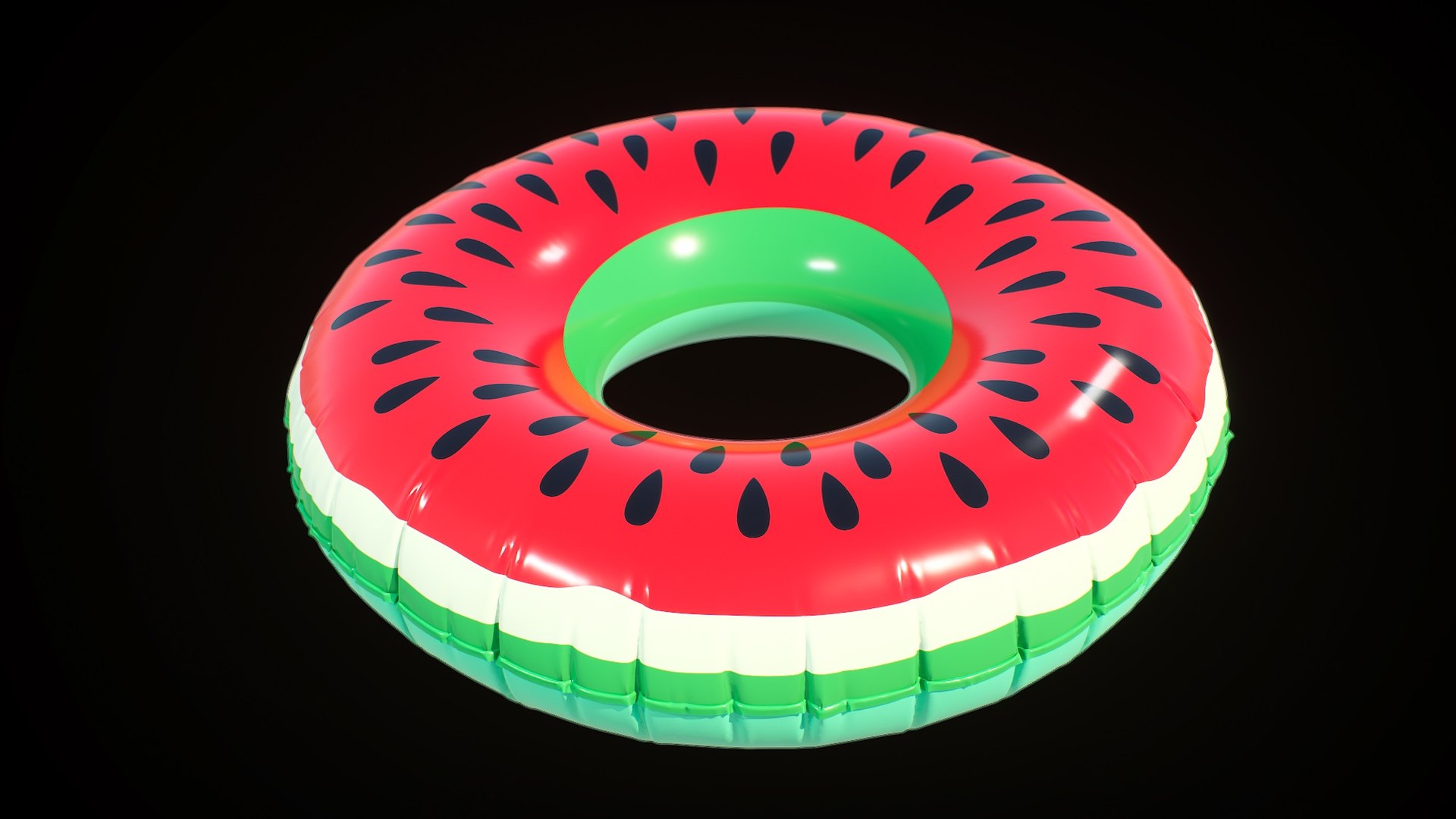 3D Watermelon Swimming Ring - TurboSquid 1760224
