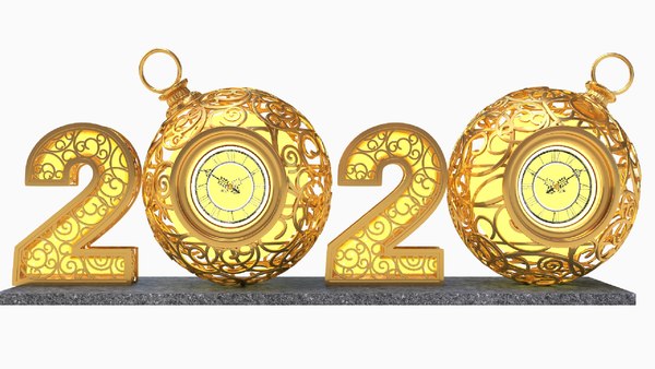 3D digits 2020 year - TurboSquid 1479597