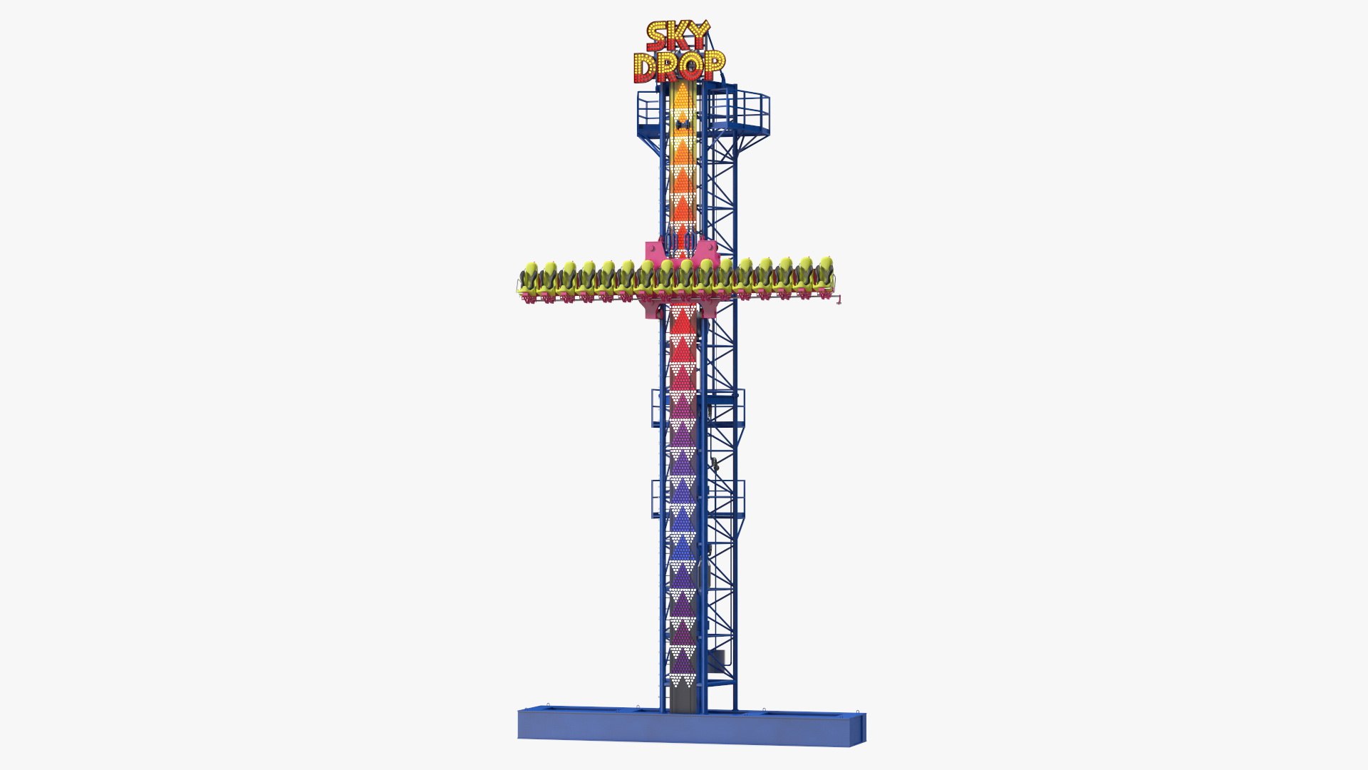 Sky Drop Tower 3D model - TurboSquid 1872840