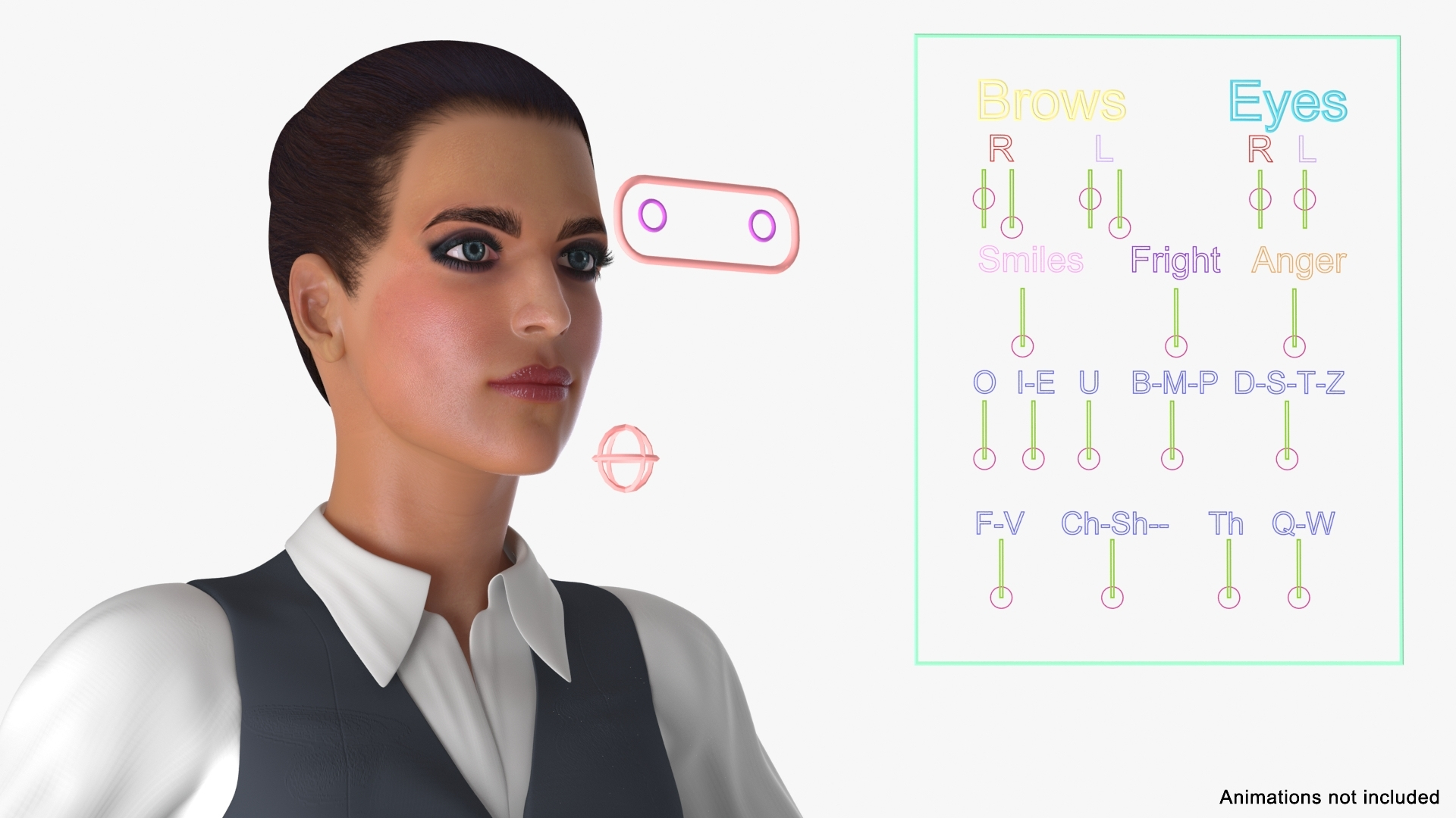 Business Style Woman Rigged 3D Model - TurboSquid 1503668