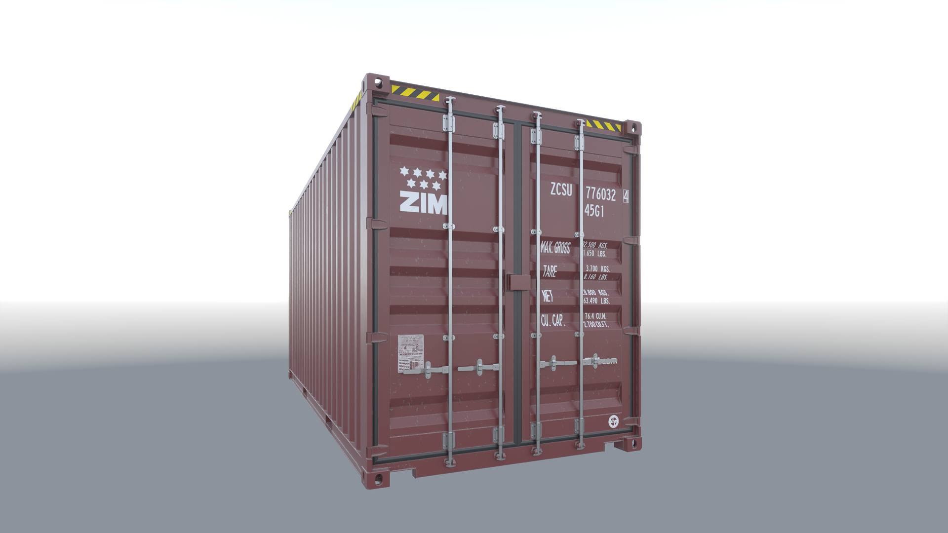 20 ft Container with Inteerior and Rigged Doors 3D model - TurboSquid ...