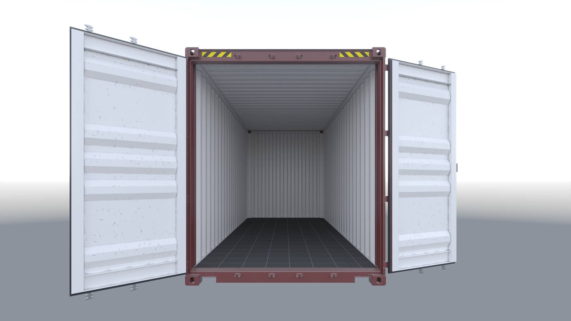 20 ft Container with Inteerior and Rigged Doors 3D model - TurboSquid ...