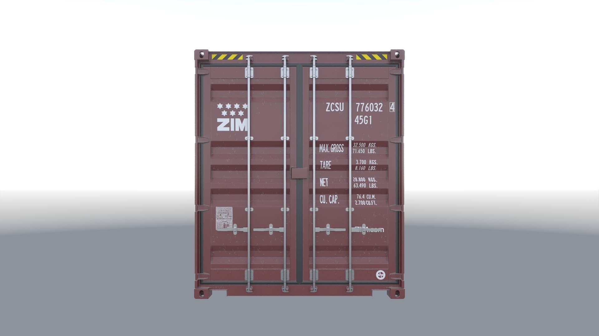 20 ft Container with Inteerior and Rigged Doors 3D model - TurboSquid ...