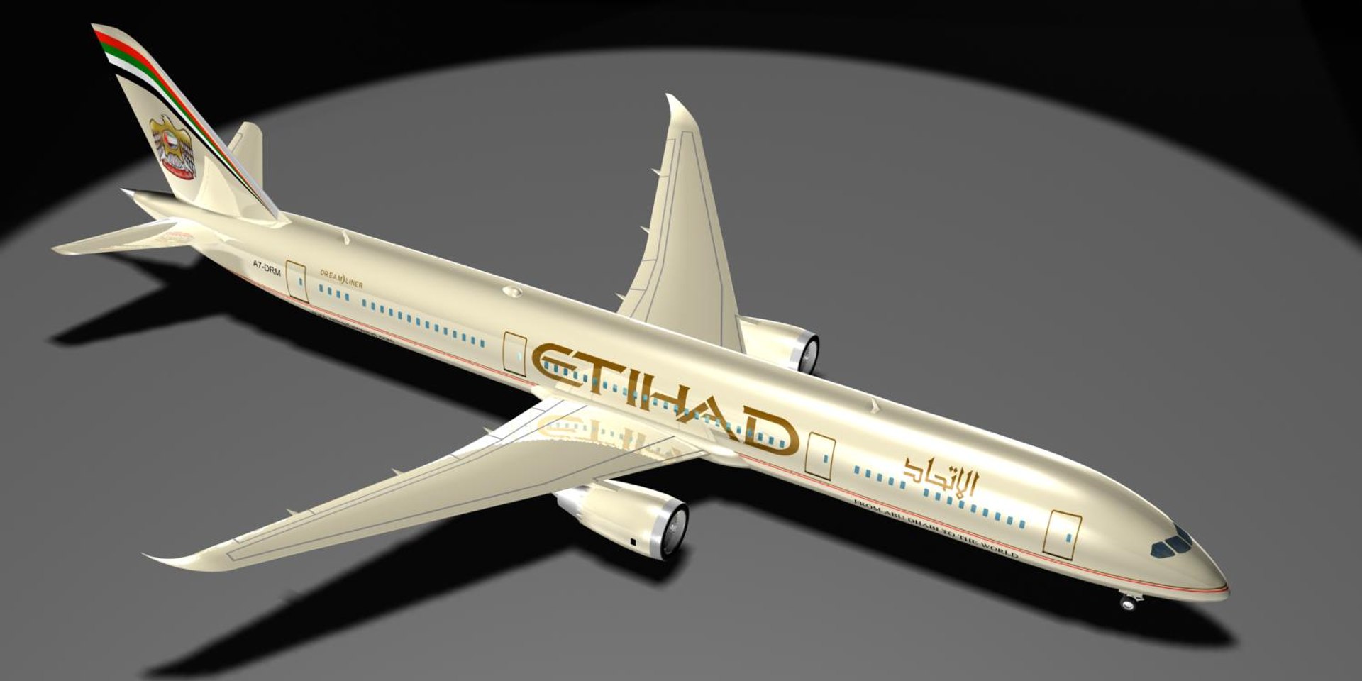 3d Model Etihad 787-9 Dreamliner 787