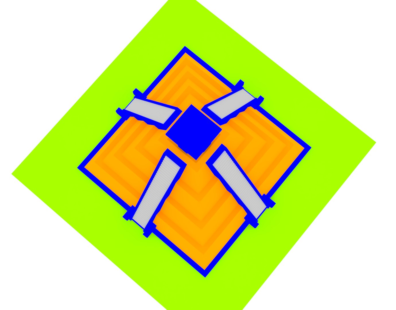 Cartoon Simple Mayan Pyramid Model - TurboSquid 1510486