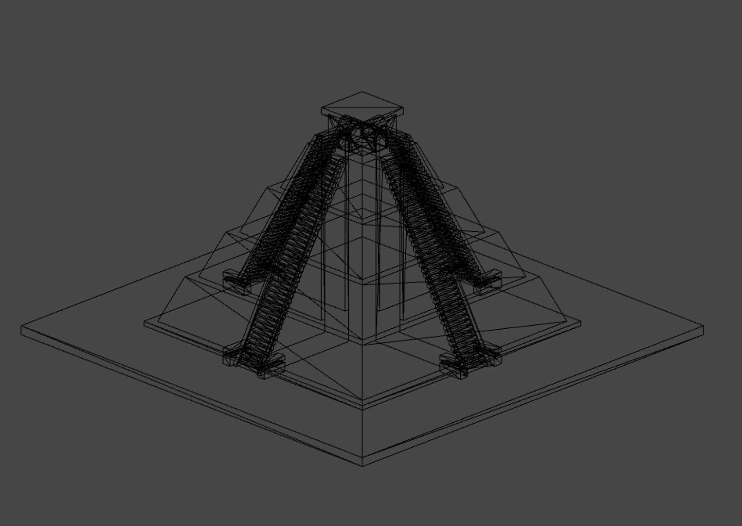 Cartoon Simple Mayan Pyramid Model - TurboSquid 1510486