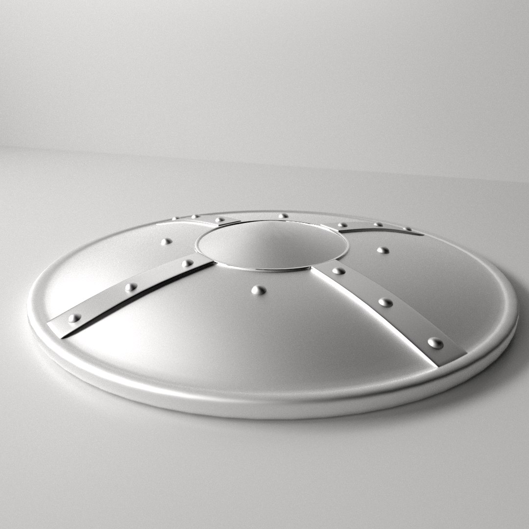 3ds medieval buckler shield