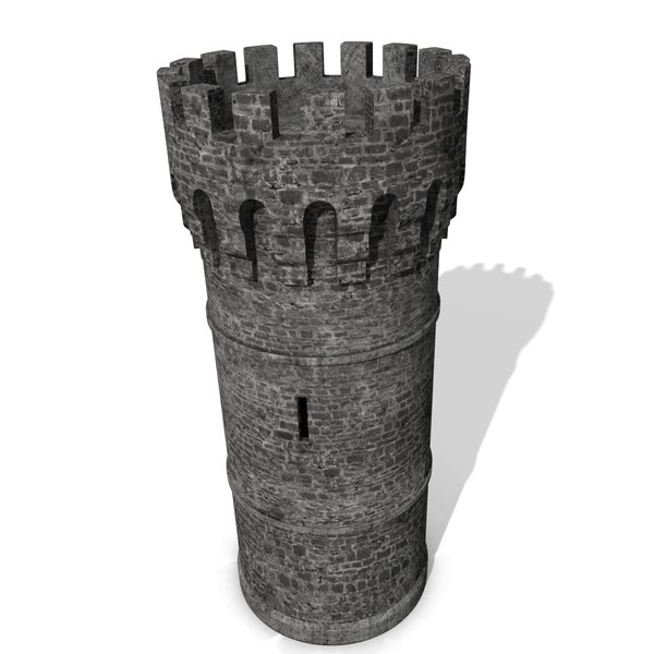 medieval castle tower 3d model
