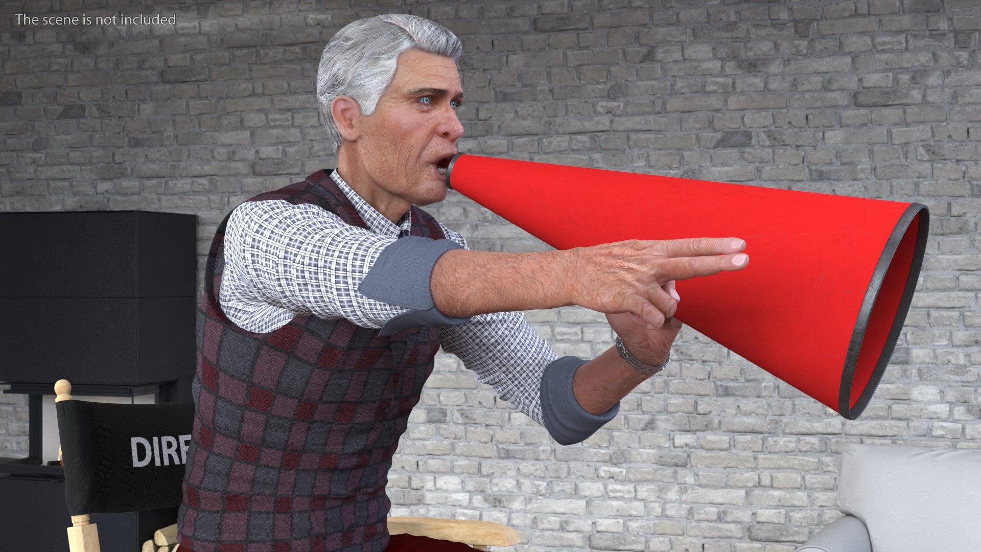 Movie Director On Tall Chair 3D Model - TurboSquid 2020736